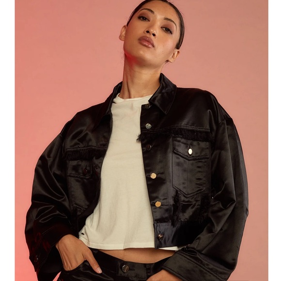 Jackets & Coats | Cynthia Rowley Freya Satin Jacket | Poshmark